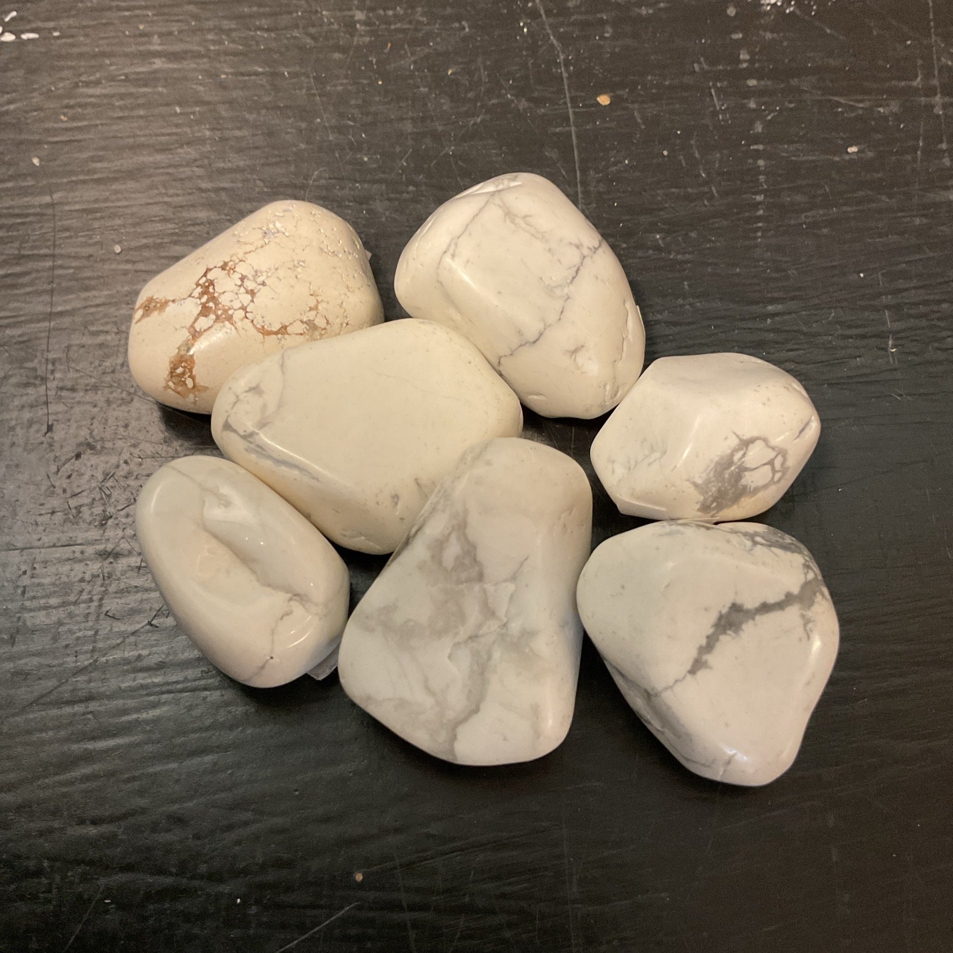 White Howlite Tumbled Pocket Gemstone | Bath and Body Creations LLC